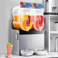 China Commercial Slush Machine 12L x 2 Tanks Frozen Drink Maker with LED Light CE Approved for sale