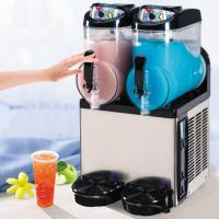 China Commercial Slush Machine 12L x 2 Tanks Frozen Drink Maker with LED Light CE Approved for sale