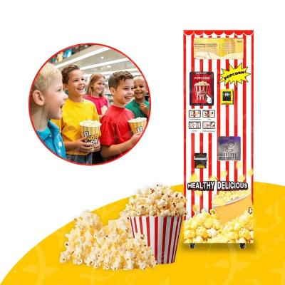 China Commercial 2 Flavor Popcorn Vending Machine Stainless Steel Automatic Snack Dispenser 85 Languages for sale
