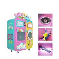 China Cotton Candy Vending Machine With Sugar Full Automatic Electric Robot Cotton Candy Vending Machine for sale