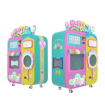 China Cotton Candy Vending Machine With Sugar Full Automatic Electric Robot Cotton Candy Vending Machine for sale