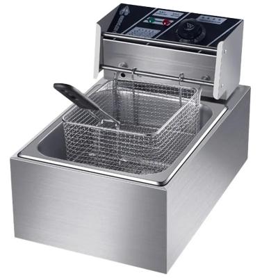 China Commercial Stainless Steel Chicken Deep Fryer with Basket 12L Capacity 220V for sale