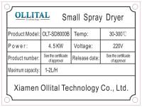 China 2L Laboratory Spray Dryer Equipment 220V-450V 1 Year Warranty for sale