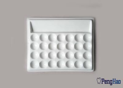 China 28 Wells Dental Ceramic Mixing Slab 22x21cm with Plastic Cover for Lab for sale
