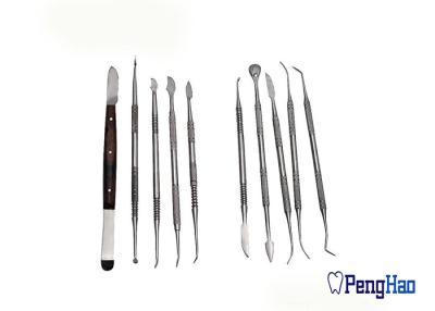 China Stainless Steel Dental Wax Carving Instrument Kit 10pcs Lab Tools for sale