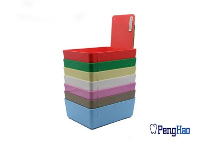 China Colorful Plastic Material Dental Lab Tools / Dental Lab Pans With Clip Holder for sale