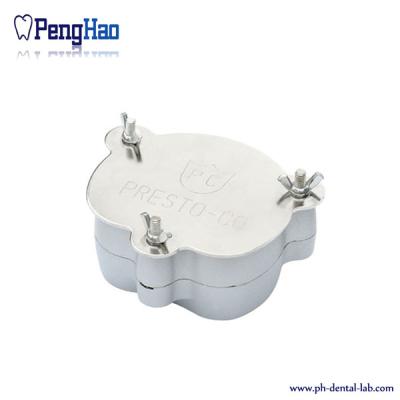 China Durable Cu-Zn Alloy Aluminum Denture Flask for Dental Lab Equipment 100mm for sale