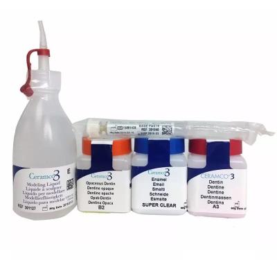 China Dental Enamel Glaze Powder Modeling Liquid 52 Colors Dental Lab Tools Porcelain for sale