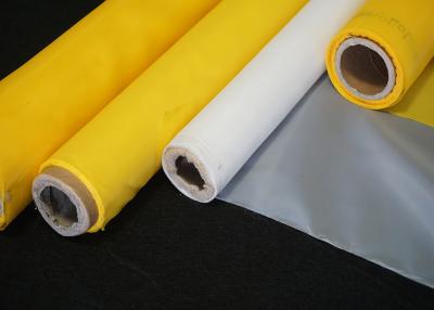 China Plain Weave High Tension Polyester Wire Printing Mesh Screen Roll 43T-80Y White Color for sale