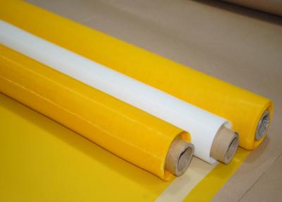 China Yellow 200 Micron  Monofilament Polyester Silk Screen Printing Mesh Logo Printed for sale