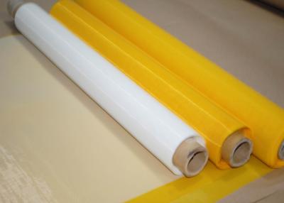 China 43T Polyester Nylon Monofilament Silk Screen Mesh For Printing White And Yellow Color for sale