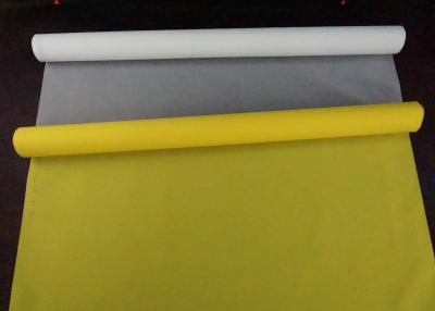 China Plain Weave Screen Printing Mesh Material Silk Screen Mesh Roll White / Yellow Color for sale