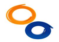 China 50 ×9 MM Polyurethane PU 80A Squeegee Blue Color Screen Printing Rubber Rolls for sale