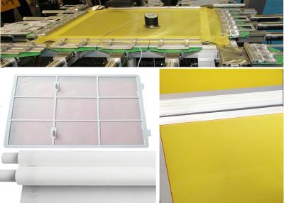 China Yellow White Mesh Screen Material Monofilament Mesh Fabric 115cm Width for sale