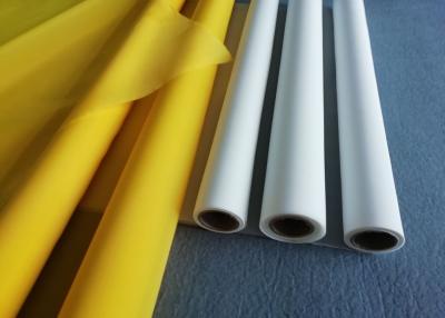 China White / Yellow 110 Monofilament Polyester Mesh Plain Weave 30-70m / Roll for sale