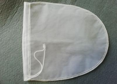 China 200 Micron Round Recyclable Nylon Rosin Bags Milk Filter Bag With Drawstring for sale
