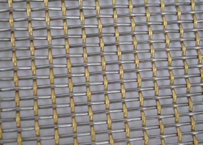 China Silver SS Double Crimped Wire Mesh For Sieving Ore Sturdy Structure With 304 Material for sale