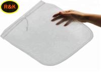 China Reusable And Durable 30*30 Cm Nut Milk Nylon Fabric 100 Micron Filter Bag With Drawstring for sale