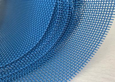 China Blue Color Square Hole Polyester Mesh Belt Dryer Woven Mesh Screen Fabric for sale