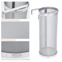 China Food Grade 304 Hop Filter Basket Beer Hanging Type 200 250 300 400 Micron for sale