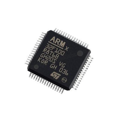 China New And Original Stock STM32F100 RISC 64KB Flash 2.5V 3.3V ARM Cortex M3 64 Pin STM32F100R8T6B for sale