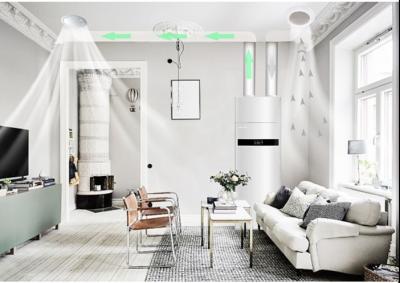 China Indoor Floor Standing Energy Recovery Ventilation Whole House ERV System 600 Cfm for sale