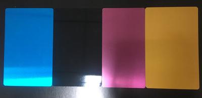 China Eco Friendly Laser Machine Parts , Rectangular Metal Name Card With Aluminum Sheet Material for sale