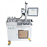 China Automatic Rotary Device Fiber Laser Marking Machine 8 Position For LED Bulb for sale