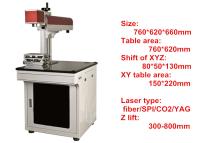 China Metal and Nonmetal Fiber Laser Marking Machine 10W with Frame and Work Table for sale
