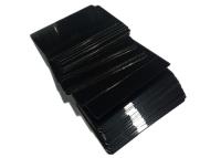 China Etched Stainless Steel Card Laser Machine Parts Black Metal Business Card 85.5×54mm for sale