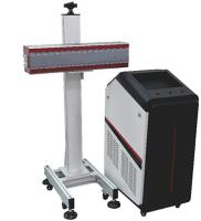 China Non Metal Engraving UV Marking System 30W 50W 100W Co2 Flying Online Conveyor Belt Laser Marking Machine for sale