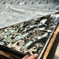 China 304 Mirror Water Ripple Stainless Steel Sheet For Luxury Ceiling & Decorative Wall Panels for sale