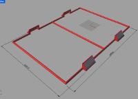 China Customized 24m x 18m Inflatable Football Field / Soccer Field For Bubble Ball for sale