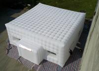 China Waterproof White Inflatable Camping Tent 10mLX10mWX4.2mH Inflatable Event Tent for sale