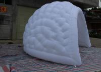 China 5.5mL x 4.5mH White Outdoor Inflatable Tent , Inflatable Dome Tent For Backyard for sale
