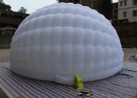 China 5.5mL x 4.5mH White Outdoor Inflatable Tent , Inflatable Dome Tent For Backyard for sale