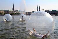 China Children Inflatable Floating Water Walking Ball , Human Water Zorb Ball for sale