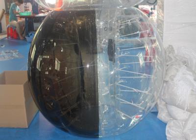 China Youth Groups Half Black Inflatable Soccer Bubble Football With 1.0mm TPU for sale