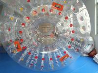 China Red Dot 0.8mm PVC Inflatable Zorb Ball , Inflatable Human Hamster Ball 3m x 2m Dia for sale