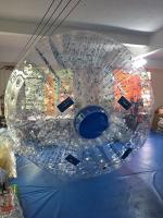 China Custom Blue Inflatable Zorb Ball / Amusement Park Hamster Balls For Humans for sale