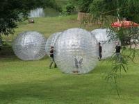China Customized Red Inflatable Zorb Ball , Inflatable Pool Zorb Hamster Ball for sale
