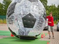 China Customized Red Inflatable Zorb Ball , Inflatable Pool Zorb Hamster Ball for sale