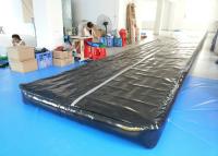 China Black 18mL x 2mW Inflatable Air Track , Inflatable Tumbling Track For Gym for sale