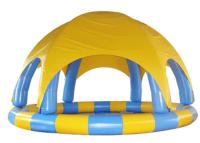 China Colorful Bumper Boats Inflatable Water Pool 10m Dia / Inflatable Swimming Pool With Cover for sale