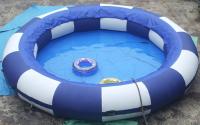 China Custom Fireproof Round Inflatable Family Swimming Pool / Small Blow Up Pool for sale