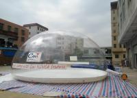 China Custom Logo Printed 8m Dia Inflatable Transparent Bubble Tent For Advertising for sale