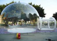 China Inflatable Transparent Bubble Tent With Tunnel  0.6mm PVC Clear Bubble Tent for sale