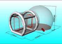 China Inflatable Transparent Bubble Tent With Tunnel  0.6mm PVC Clear Bubble Tent for sale