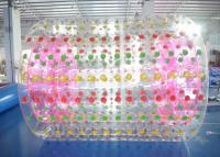 China Pink Inflatable Water Roller 2.4m*2.2m*1.6m , Inflatable Water Toys For Lake for sale