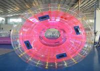 China Pink Inflatable Water Roller 2.4m*2.2m*1.6m , Inflatable Water Toys For Lake for sale